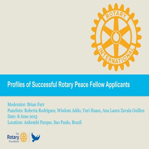 Profiles of Successful Rotary Peace Fellow Applicants and How to Find ...