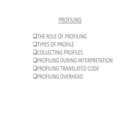 Profiling | PPT