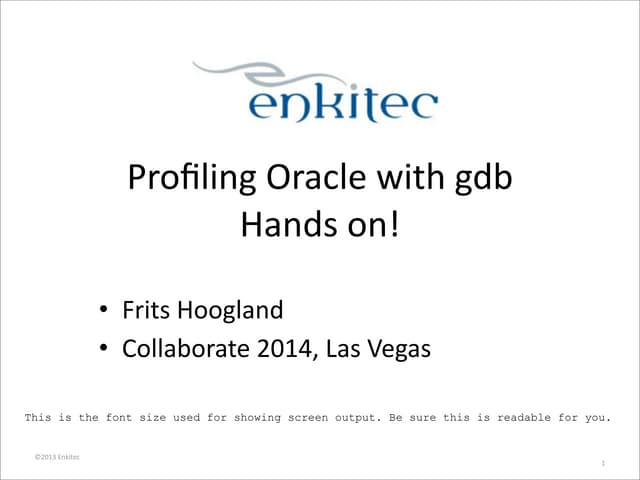 Profiling Oracle with GDB | PDF Profiling Oracle with GDB | PDF