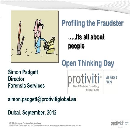 Profiling the Fraudster - OpenThinking Day | PDF