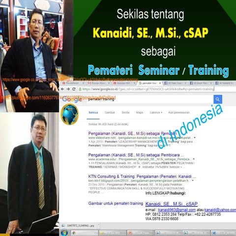 Kanaidi, SE., M.Si., cSAP NARASUMBER _ Pemateri _ Fasilitator Training ...
