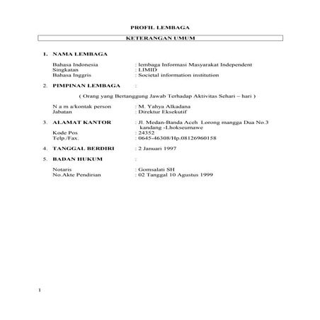 Profil flower aceh | DOC