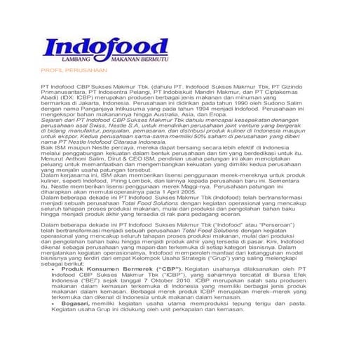 Profil perusahaan | DOCX