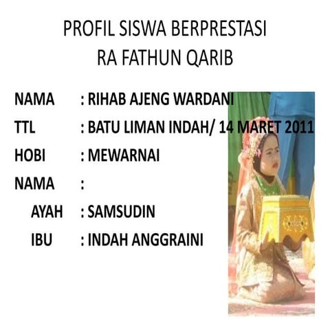 PROFIL SISWA BERPRESTASI.ppt