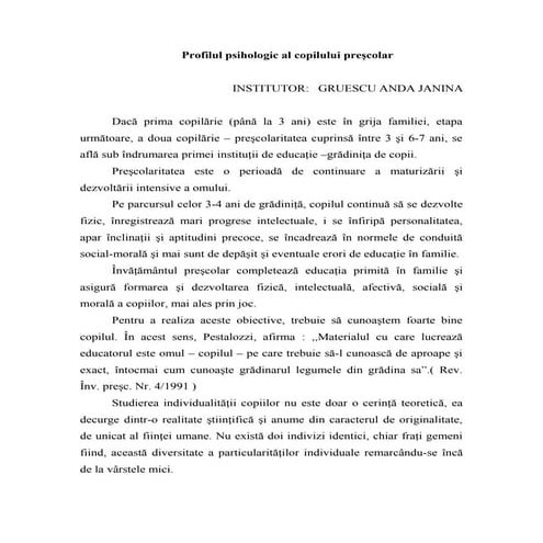 Profilul psihologic al_copilului_precolar | DOC