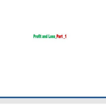 PROFIT AND LOSS | PPTX