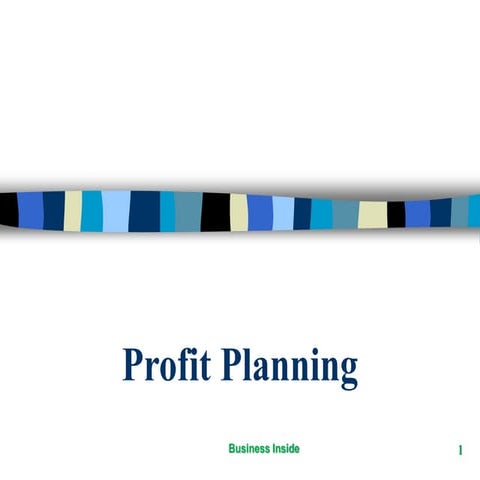 Profit Planning.ppt