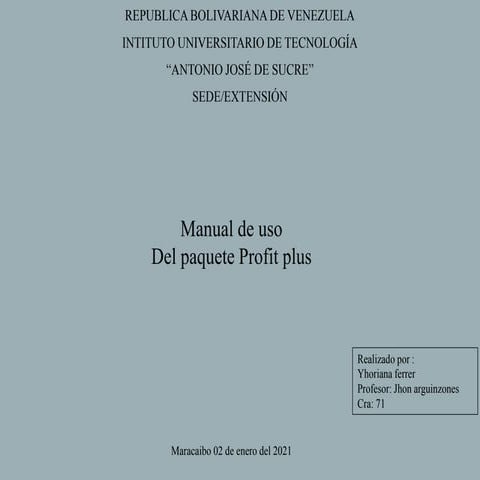 MANUAL DE USO DEL PROFIT PLUS | PPTX