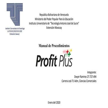 MANUAL DE USO DEL PROFIT PLUS | PPTX