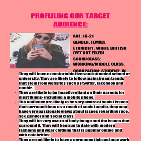Profiling Our Target Audience | DOCX