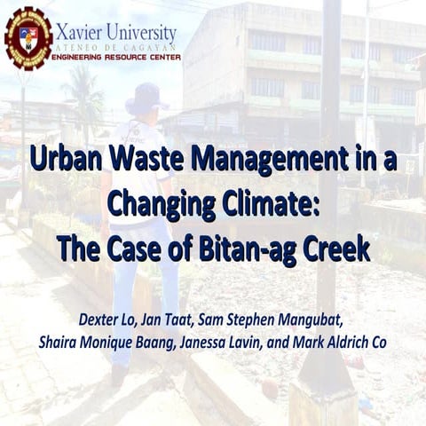 Urban Waste Management in a Changing Climate: The Case of Bitan-ag ...