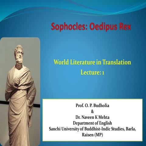 Oedipus Rex summary (tragedy). Oedipus the king story and plot | PDF