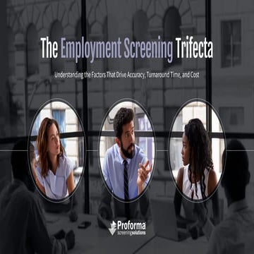 The Employment Screening Trifecta | PDF