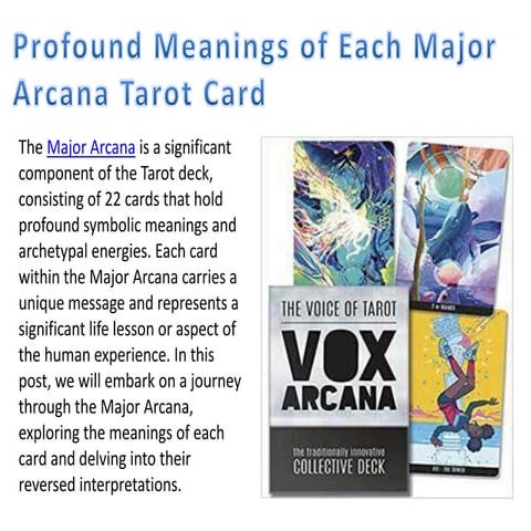 Profound Meanings of Each Major Arcana Tarot Card.pptx