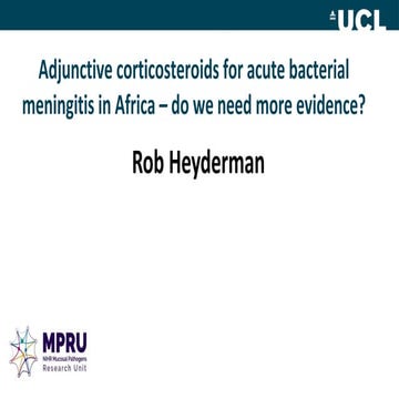 Prof Rob Heyderman | PPT