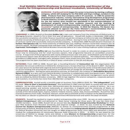 Prof russell smith career summary 2017 | PDF