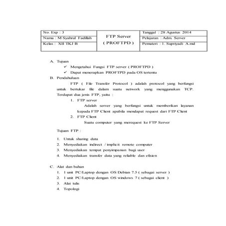 Konfigurasi Proftpd | PDF