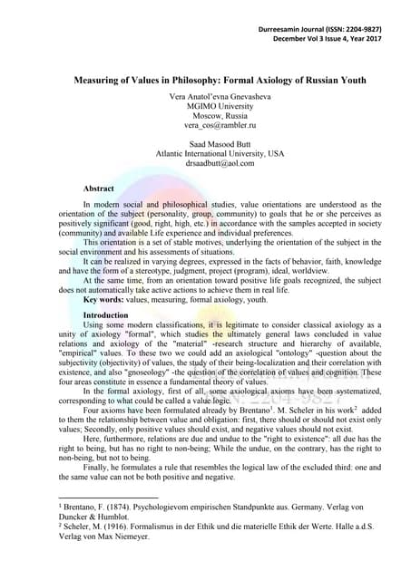 Transformation of Youth and the System of Values | PDF | Science