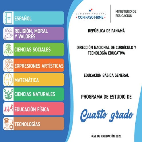 Rediseño Curricular 2026 para Cuarto Grado en Panamá: Educación Básica ...