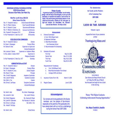 Prog..Graduation Program 2007 Again | PPT