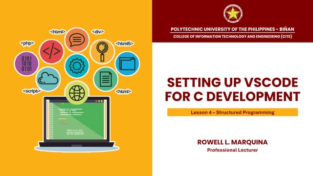 PROG3 Lesson 4 - Setting Up the VS Code Environment.pdf PROG3 Lesson 4 - Setting Up the VS Code Environment.pdf