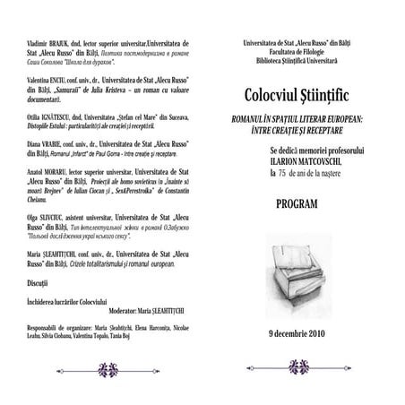 Program Colocviu | PDF