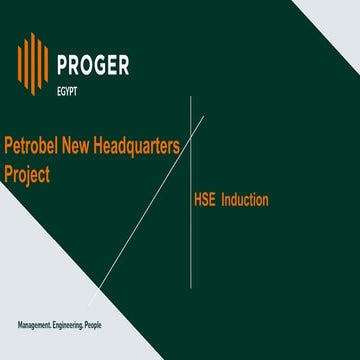 PROGER Egypt HSE Induction presentation rev. 01 | PPT