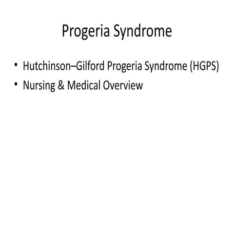 Progeria | PPTX