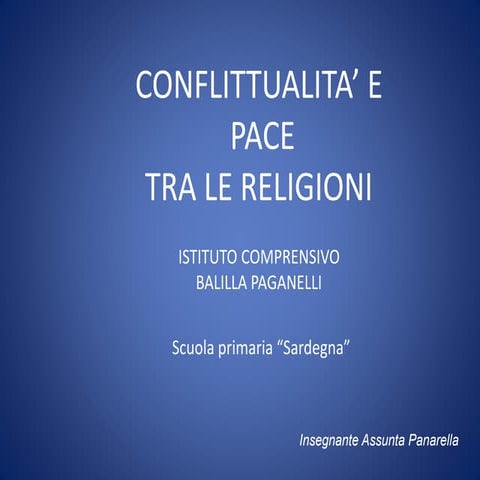 Progetto pace senza scheda (1) | PPTX | Primary Education | Education