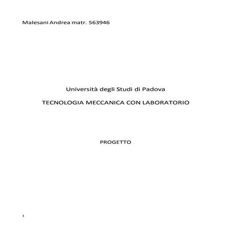 Progetto tmcl | PDF