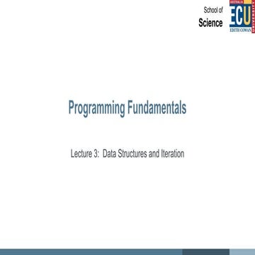 Progfund Lecture 3 Data Structures And Iteration 1 Pdf