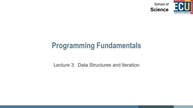 Progfund Lecture 3 Data Structures And Iteration 1 Pdf