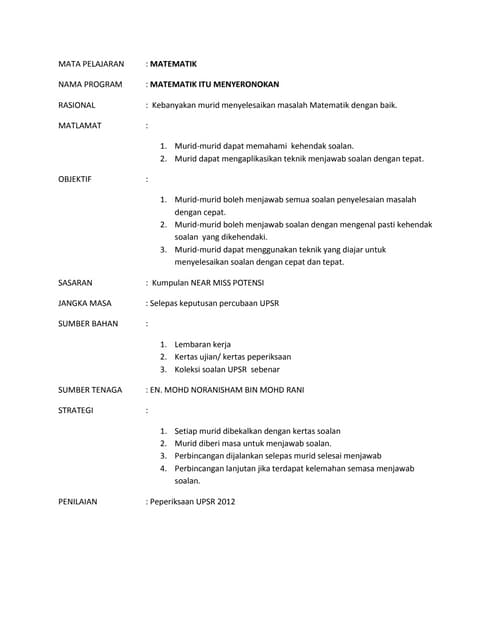 Laporan post mortem 4 c september 2012 | DOCX