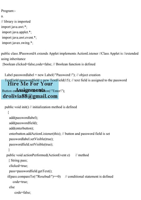 Program A Library Is Importedimport Javaawt Import Jpdf