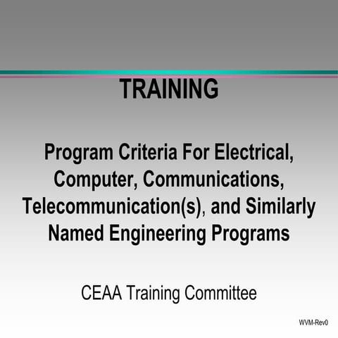 Program criteria-training 2017-18 | PPT