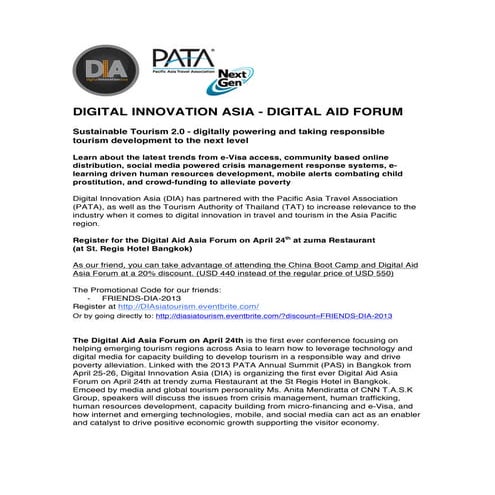 Agenda: Digital Innovation Asia 2013 - June 10-12, 2013 - Bangkok | PDF