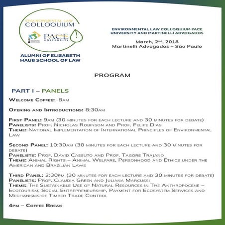 Program Environmental Law Colloquium | PDF