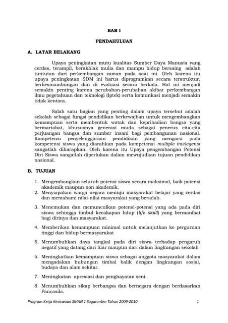 Contoh LPJ LDK OSIS | DOCX