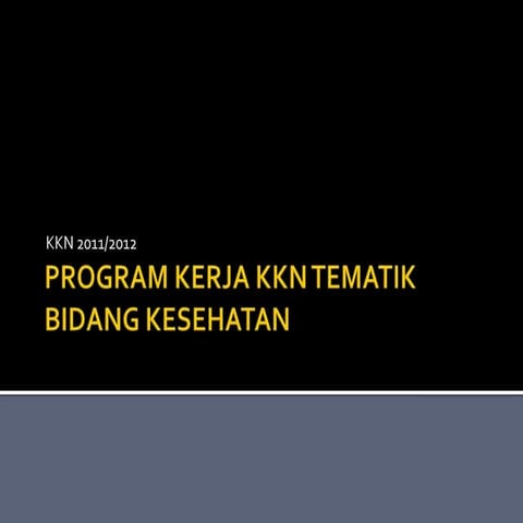Program kerja-kkn-tematik | PPTX