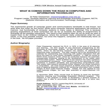 Program Leader, Symbolic Machine Learning and Knowledge ... | PDF