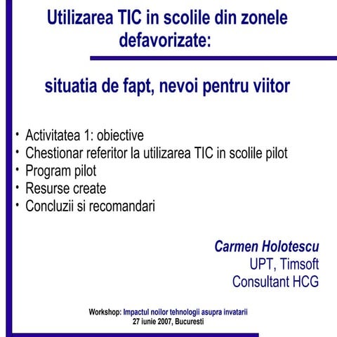 Program pilot KE - prezentare la workshop2 | PPT