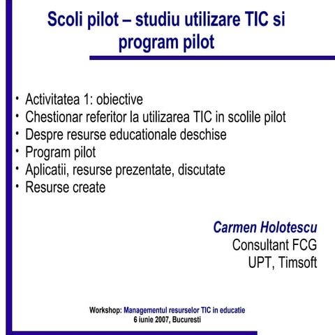 Program pilot | PPT