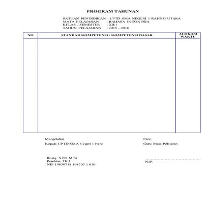Program tahunan | PDF