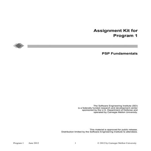 Program 1 assignment kit | PDF