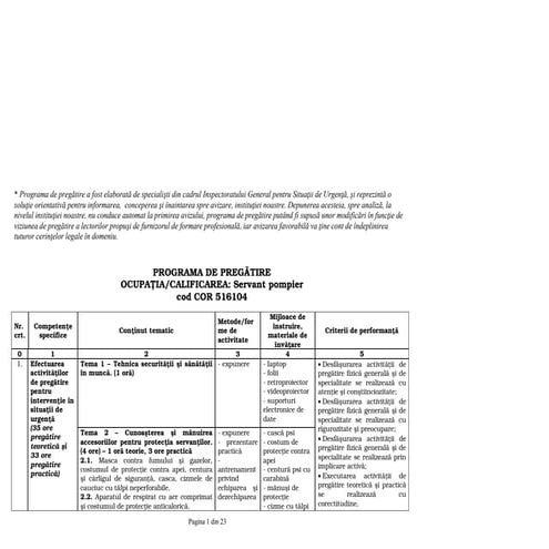 Programa servant-pompier | PDF