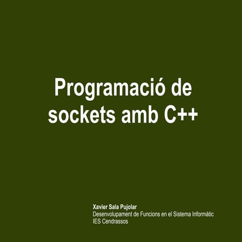 Programació de sockets amb C++ | PPT