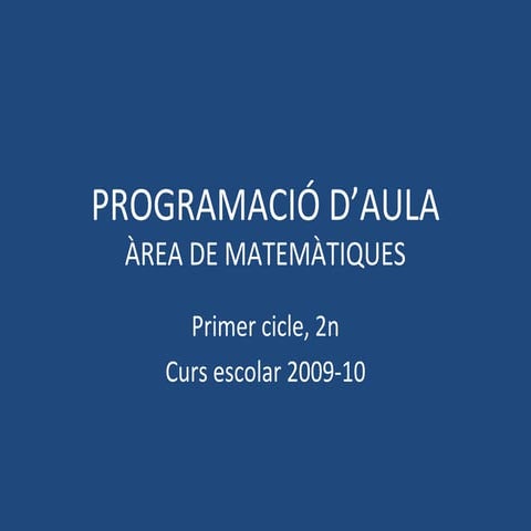 Programació d’aula2 | PPT