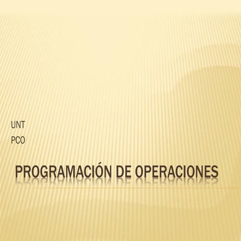 Programación de-operaciones | PDF