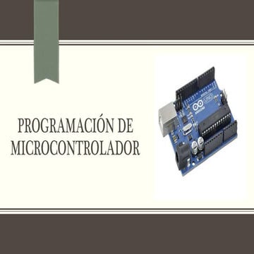 Programación de microcontrolador | PPTX
