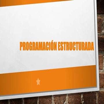 Programación estructurada | PPT